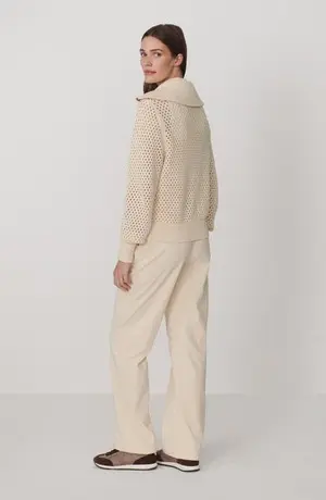 Varley Paula Zip Front Knit Hoodie