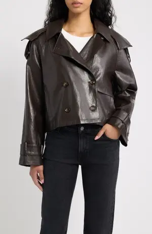 Dra Camari Faux Leather Jacket - Brown