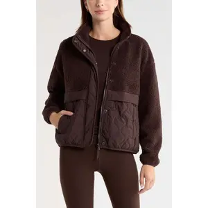Zella Scenic Mixed Media Jacket - Brown Mole'