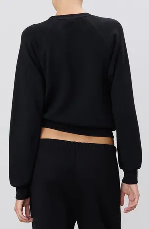 Eterne Shrunken Raglan Sweatshirt - Black
