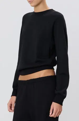 Eterne Shrunken Raglan Sweatshirt - Black