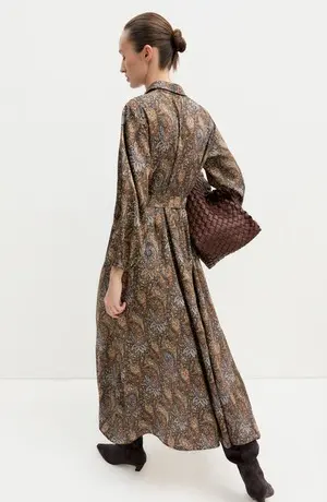 EMME Paisley Long Sleeve Shirtdress