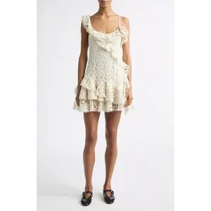 SIEDRES Mimika Asymmetric Cotton Blend Lace Dress