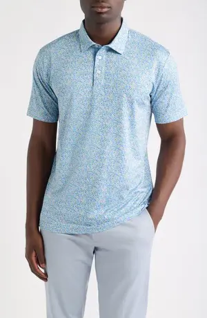 SWANNIES Pebble Performance Golf Polo - Cornflower