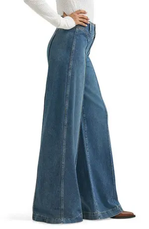 Wrangler Canyon High Waist Pintuck Wide Leg Jeans