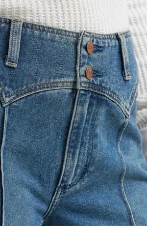 Wrangler Canyon High Waist Pintuck Wide Leg Jeans