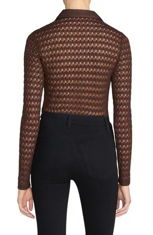 FRAME Bubble Stitch Button-up Shirt - Chestnut