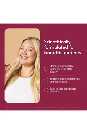 BARIATRIC ADVANTAGE Vitamin D3 5000 Iu High Potency Bone Support Capsules 180 Count