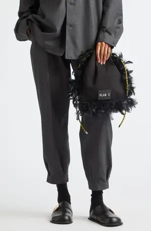 Plan C Feather Bucket Bag