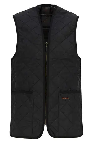 Barbour Zip Line Quilted Vest - Black/modern