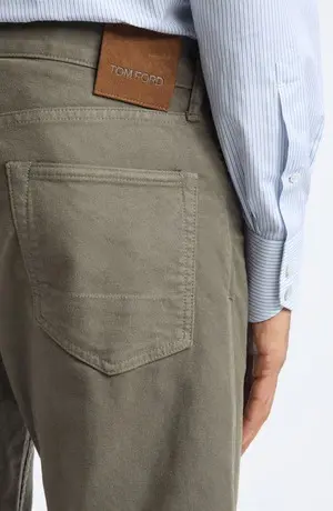 TOM FORD Straight Fit Moleskin Pants - Tcr Titanium