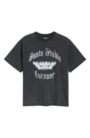 SANTO STUDIO Fangs Forever Graphic Cotton T-shirt