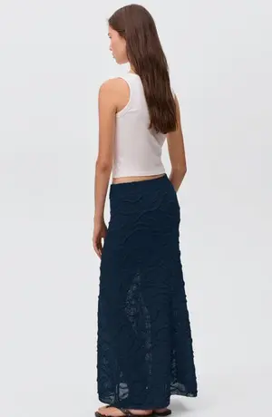 Mango Texture Maxi Sweater Skirt
