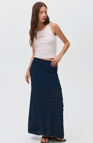 Mango Texture Maxi Sweater Skirt