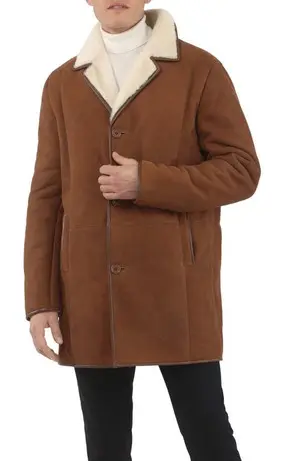 Gorski Genuine Shearling Stroller - Cognac Pattern/white