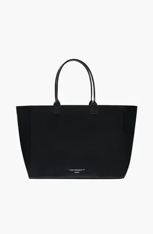 ANINE BING Leo Coated Canvas Tote - Black
