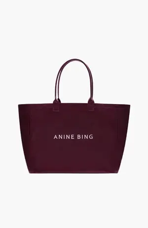 ANINE BING Leo Coated Canvas Tote