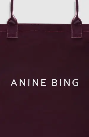 ANINE BING Leo Coated Canvas Tote