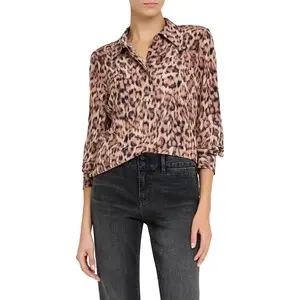 Kobi Halperin Charlize Leopard Print Shirt - Light Natural Multi