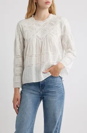 The Great. Lattice Lace Victorian Top
