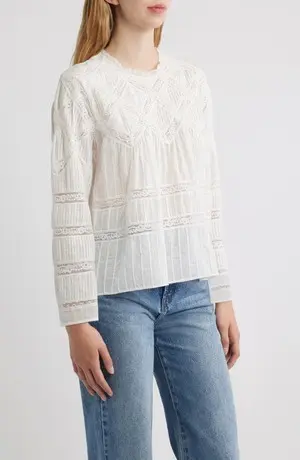 The Great. Lattice Lace Victorian Top