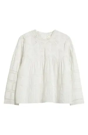 The Great. Lattice Lace Victorian Top
