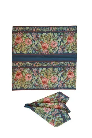 MODERN PRAIRIE Eternal Rose Luncheon Napkins - Navy