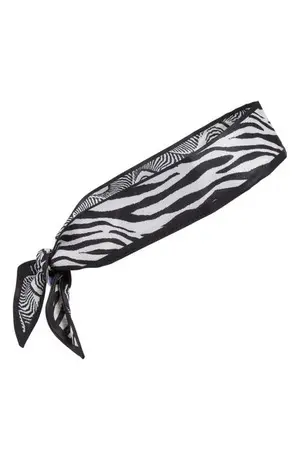 L. Erickson Nala Hair Scarf - Black/white
