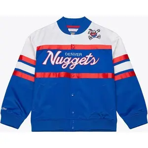 Mitchell & Ness Denver Nuggets Hardwood Classics Lightweight Satin Full-snap Jacket - Royal