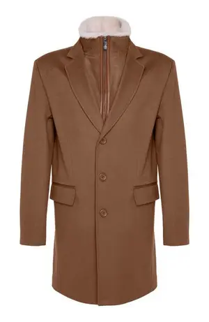 Gorski Wool Short Coat Crafted From Loro Piana With Genuine Shearling Trim
