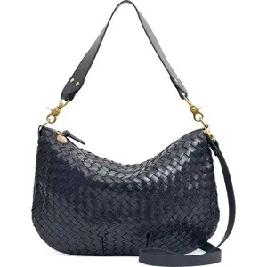 Clare V. Moyen Woven Leather Messenger Bag - Twilight