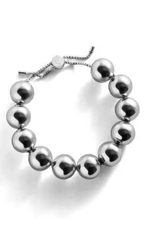 Baublebar BaubleBar Jane Beaded Slider Bracelet Silver