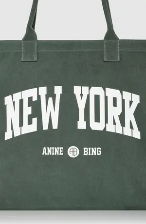 ANINE BING Leo Canvas New York University Tote