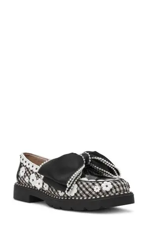 Betsey Johnson Hurley Gingham Loafer - Black/white Gingham