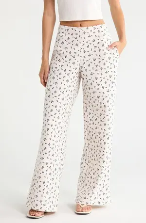 PACSUN Ditsy Floral Wide-leg Sweatpants - Multi