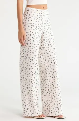 PACSUN Ditsy Floral Wide-leg Sweatpants