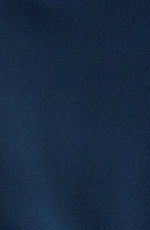 WAYF Elaine Lace Trim Matte Satin Shorts - Navy