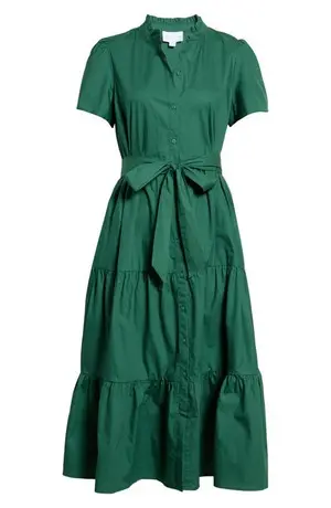 SUGARLIPS Bellucci Cotton Poplin Tiered Dress