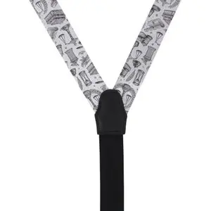 Trafalgar Esquire Law Silk Novelty Button End Suspenders