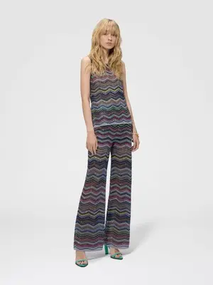Missoni Chevron Palazzo Trousers With Sequins