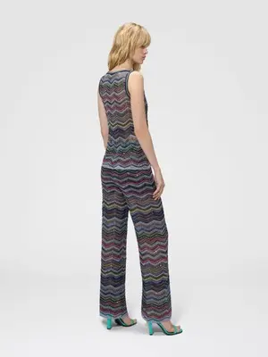 Missoni Chevron Palazzo Trousers With Sequins