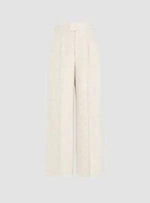 A.SHIMUS Fancy Tweed High-waist Tailored Wide-leg Pants