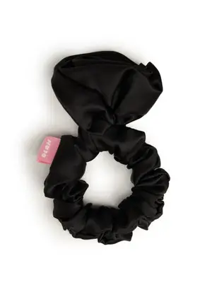 OLAH La Frida Rosa Silk Scrunchie Black