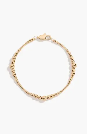 AURATE Graduated Ball Chain Bracelet - Yellow