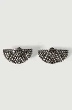 Brunello Cucinelli Sterling Silver Earrings - Black