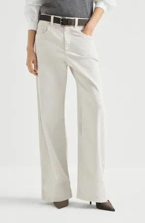 Brunello Cucinelli Loose Barrel Trousers - Panama