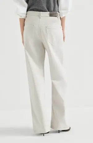 Brunello Cucinelli Loose Barrel Trousers - Panama