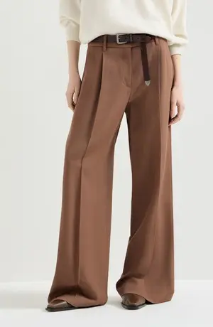 Brunello Cucinelli Virgin Wool Tricotine Trousers