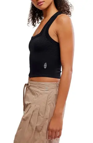 Free People New Heights Performance Cami - Black