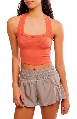 Free People New Heights Performance Cami Fired Clay